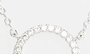 Estée Lauder Pavé Circle Pendant Necklace - Silver