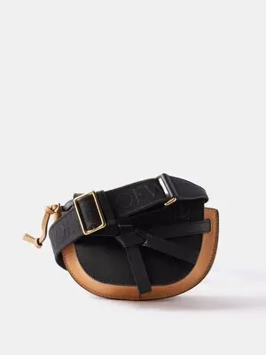 Loewe Loewe - Gate Mini Leather Cross-body Bag - Womens - Black Tan - ONE SIZE Black Tan
