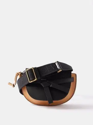 Loewe Loewe - Gate Mini Leather Cross-body Bag - Womens - Black Tan - ONE SIZE Black
