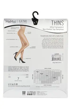 MEMOI Ultra Transparent Tights - Light-beige