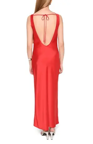WAYF X Jourdan Sloane Bella Satin Dress - Red