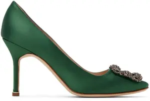 Manolo Blahnik Manolo Blahnik Green Hangisi 90 Heels - Dgrn(3017)