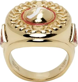 Casablanca Casablanca Gold Sport Medallion Ring - Gold/multi