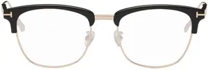 TOM FORD TOM FORD Black & Gold Browline Glasses - Shiny Black