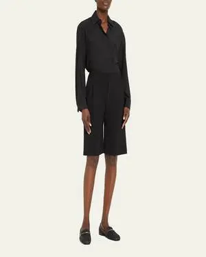 Victoria Beckham Raffia Loafers With Metal-strap - Black