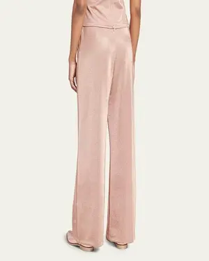 Giorgio Armani Lurex Bonded Jersey Trousers
