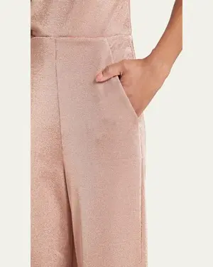 Giorgio Armani Lurex Bonded Jersey Trousers