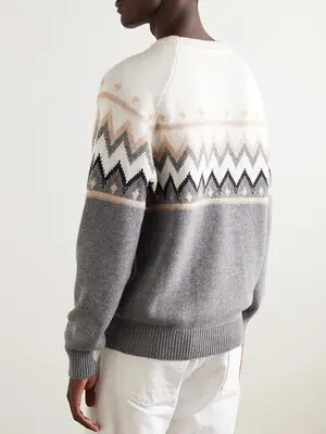Brunello Cucinelli Fair Isle Cashmere Sweater