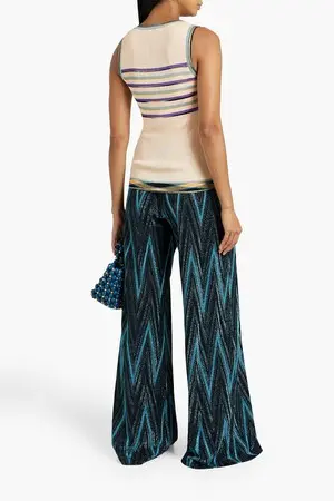Missoni Striped Crochet-knit Tank