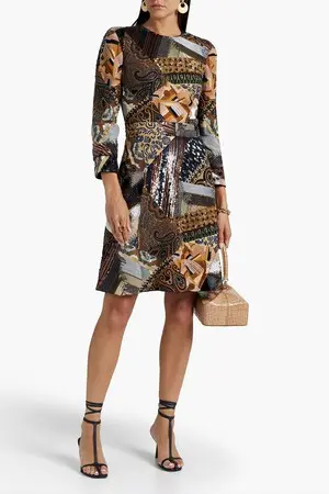 Etro Embellished Patchwork Wool Dress