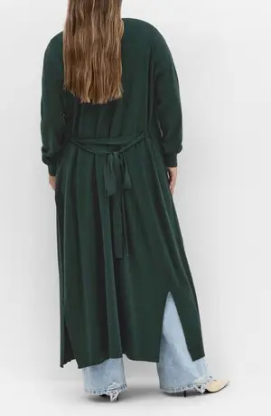 City Chic Tie Waist Longline Cardigan