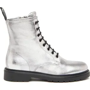 NEROGIARDINI Clean Combat Boot - Silver