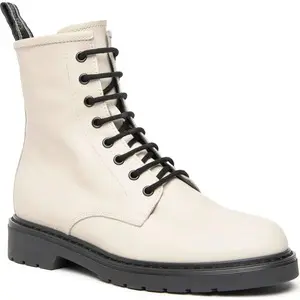 Women's Patent Leather Combat Boots