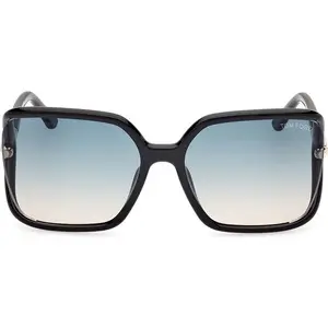 TOM FORD TOM FORD Butterfly Sunglasses Shiny Black / Turquoise Sand