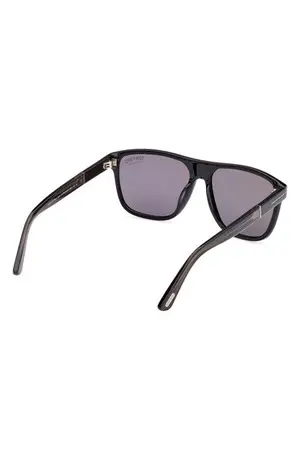 TOM FORD Frances 58mm Polarized Square Sunglasses