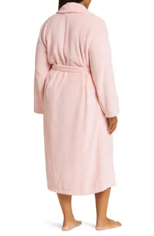 Nordstrom Shawl Collar Plush Robe - Pink English
