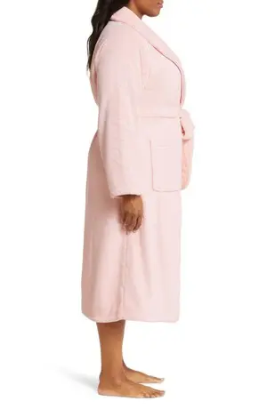 Nordstrom Shawl Collar Plush Robe - Pink English