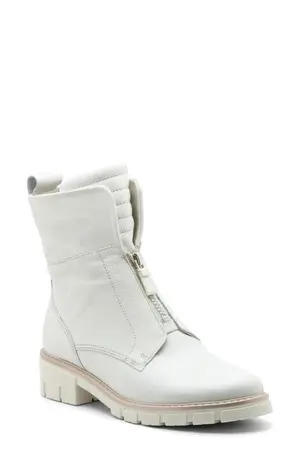 ARA Deon Zip Combat Boots - Cream