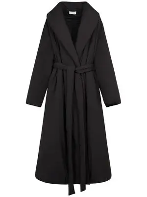 THE ROW Francine Belted Long Down Jacket - Black