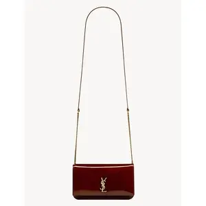 Saint Laurent Cassandre Phone Holder With Strap Chataigne