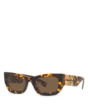 Miu Miu Rectangle Sunglasses - Blond Havan