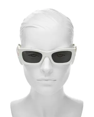 Miu Miu Rectangle Sunglasses - White