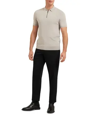 Ted Baker London Daldin Zip Polo - Mid Grey
