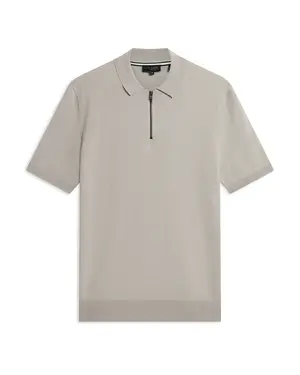 Ted Baker London Daldin Zip Polo - Mid Grey