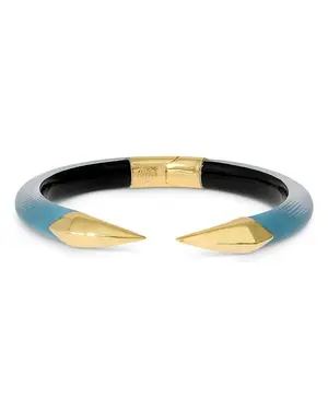 Alexis Bittar Pyramid Hinge Bracelet Blue/gold