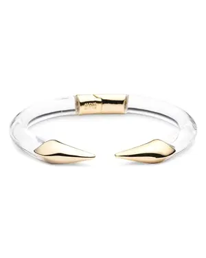 Alexis Bittar Pyramid Hinge Bracelet - White/gold