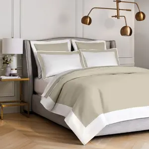 Frette Flying Sateen Sham, Standard Exclusive - Sand/white