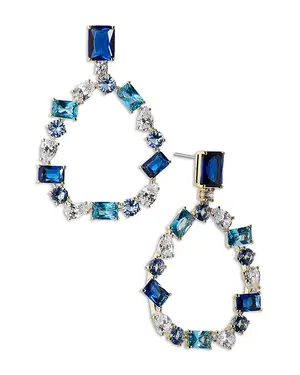 Nadri Stone Drop Earrings - Blue