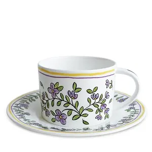 Twig New York Molly Hatch Forget Me Not Cup And Saucer - Multi