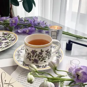 Twig New York Molly Hatch Forget Me Not Cup And Saucer - Multi