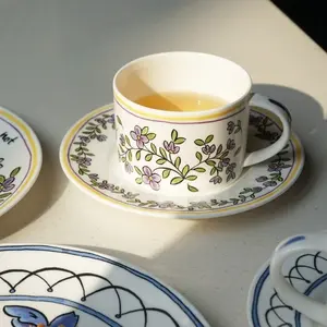 Twig New York Molly Hatch Forget Me Not Cup And Saucer - Multi