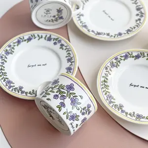 Twig New York Molly Hatch Forget Me Not Cup And Saucer - Multi