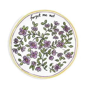 Twig New York Molly Hatch Forget Me Not Salad/dessert Plate - Multi