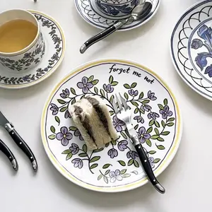 Twig New York Molly Hatch Forget Me Not Salad/dessert Plate - Multi