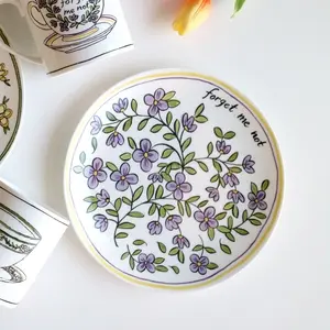 Twig New York Molly Hatch Forget Me Not Salad/dessert Plate - Multi