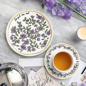 Twig New York Molly Hatch Forget Me Not Salad/dessert Plate - Multi