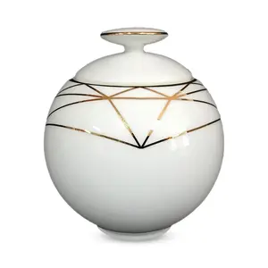 Prouna Gem Cut Covered Sugar Bowl - Gold