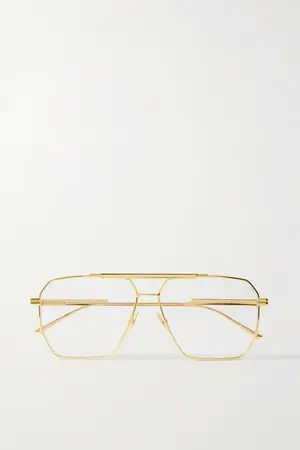Bottega Veneta Gold Tone Eyewear For Women