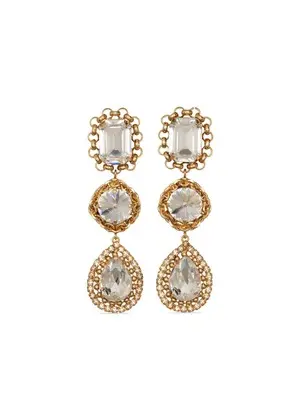 JENNIFER BEHR Jordana Crystal-embellished Drop Earrings