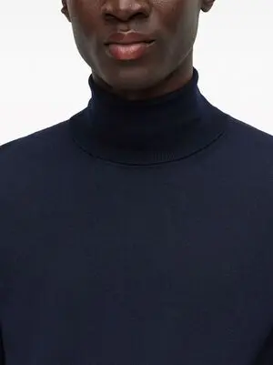 BOSS Roll Neck Knitted Sweater - Blue