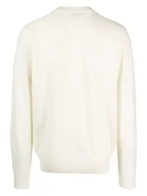 Altea Round-neck Virgin Wool Jumper - Neutrals
