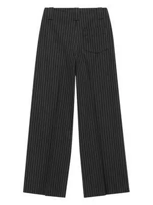GANNI Pinstripe Wide-leg Trousers