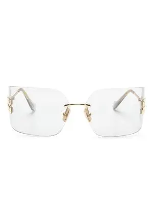 Miu Miu Rimless Sunglasses - Gold