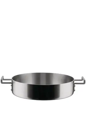 ALESSI Two-handles Low Casserole - Silver