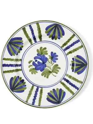 CABANA Blossom Ceramic Dinner Plate - Green
