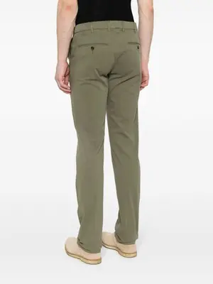 Canali Mid-rise Straight-leg Chino Trousers - Green